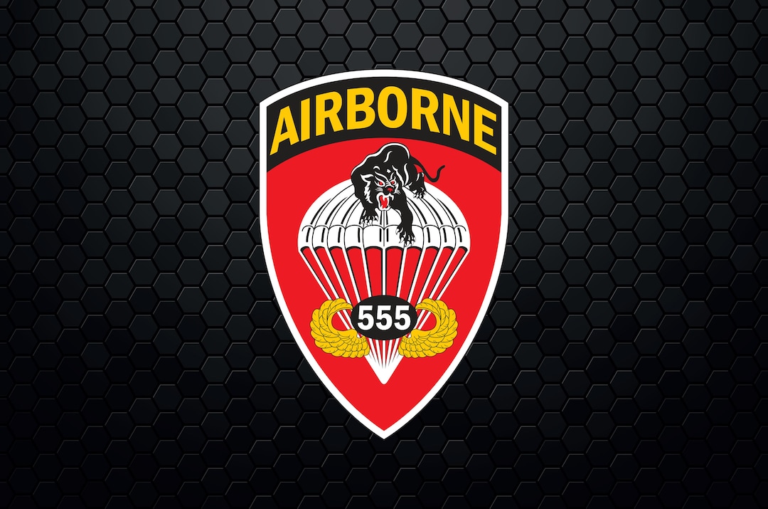 US Army 555th Parachute Infantry Battalion - Patch Logo Decal Emblem ...