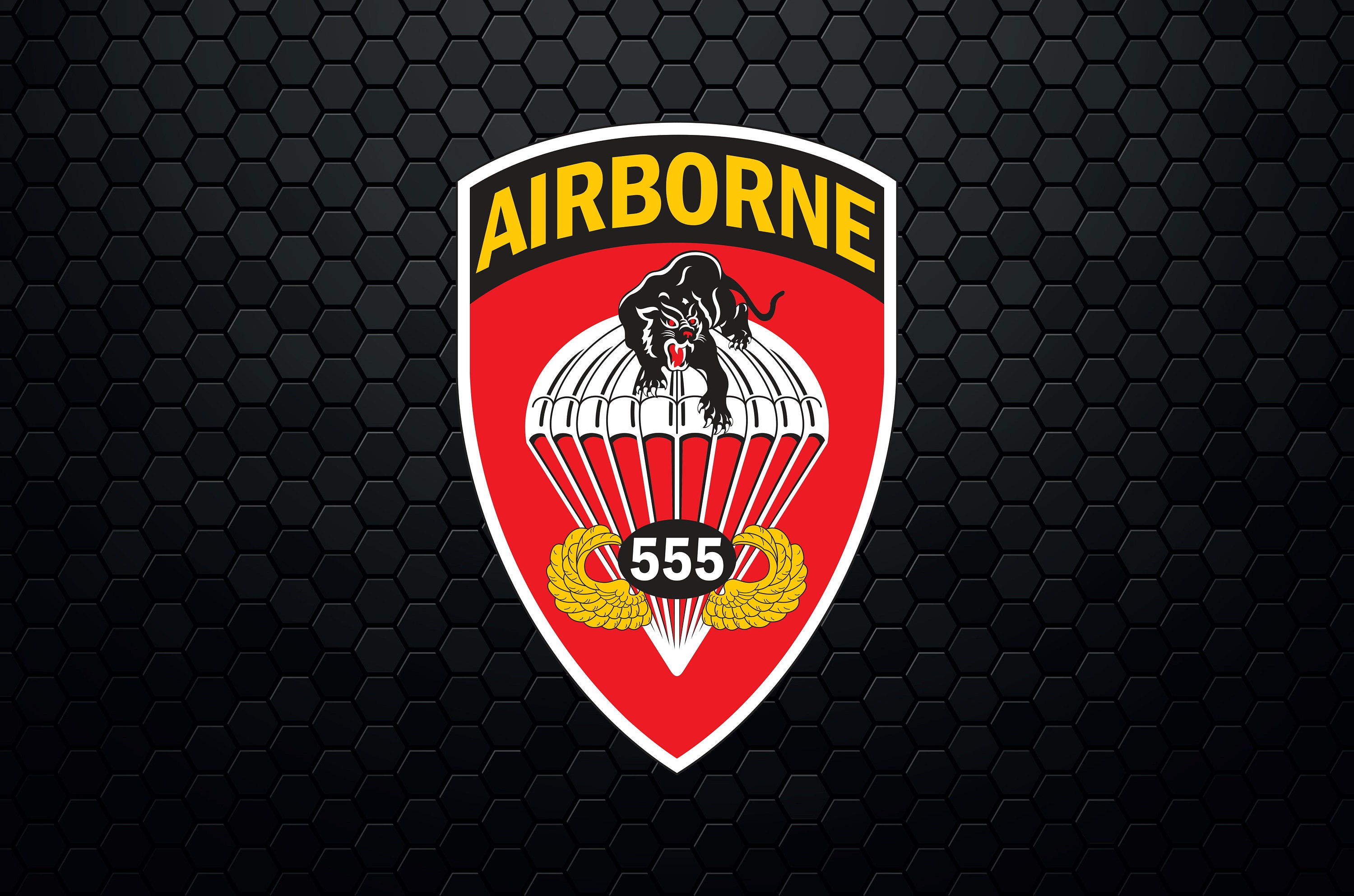 US Army 555th Parachute Infantry Battalion Patch Logo Decal - Etsy