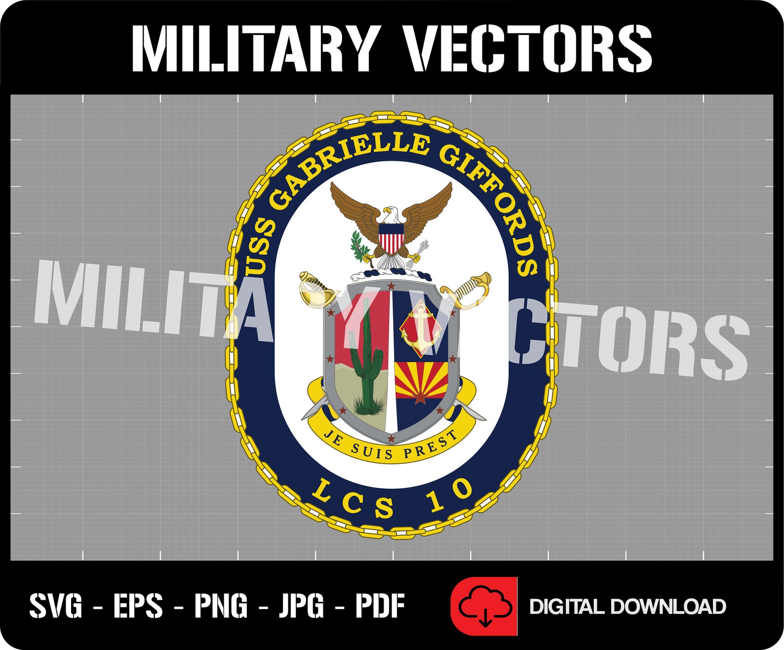 USS Gabrielle Giffords LCS-10 - U.S. Navy Littoral Combat Ship Patch ...