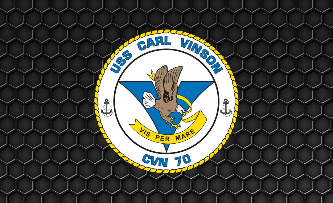 US Navy USS Carl Vinson CVN-70 Aircraft Carrier - Patch Pin Logo Decal ...