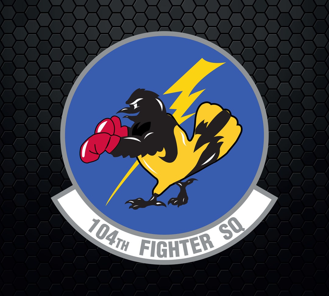 USAF 104th Fighter Squadron - Air Force 104th FS - Logo Decal Emblem ...