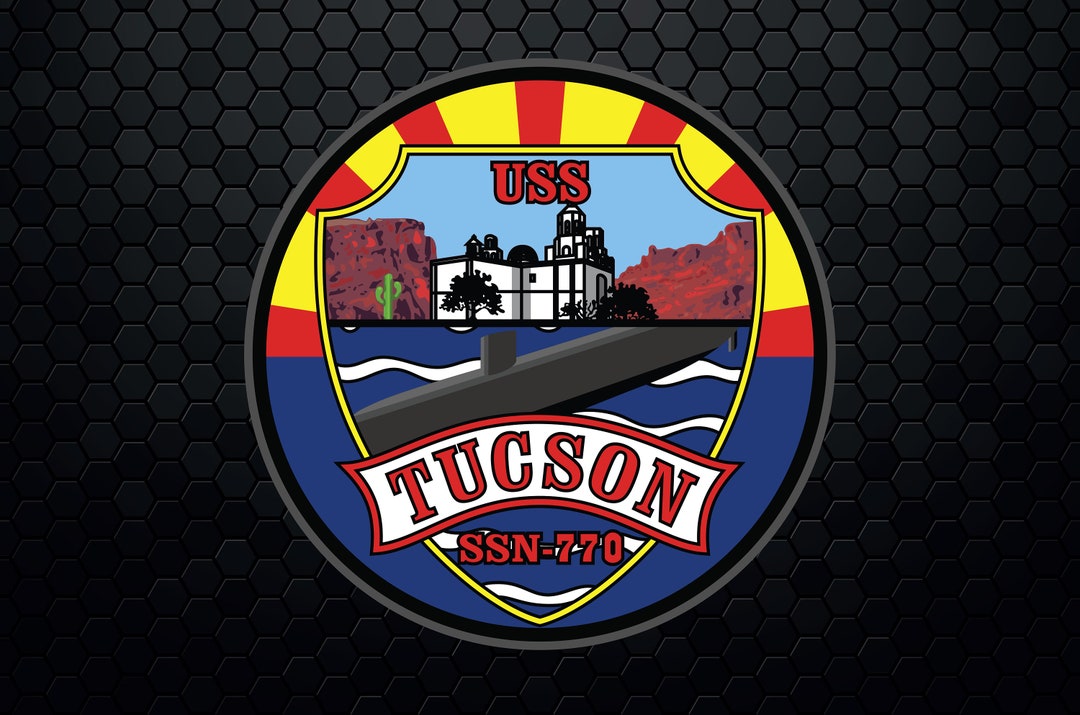 USS Tucson SSN-770 Attack Submarine Patch Logo Decal Emblem Crest ...