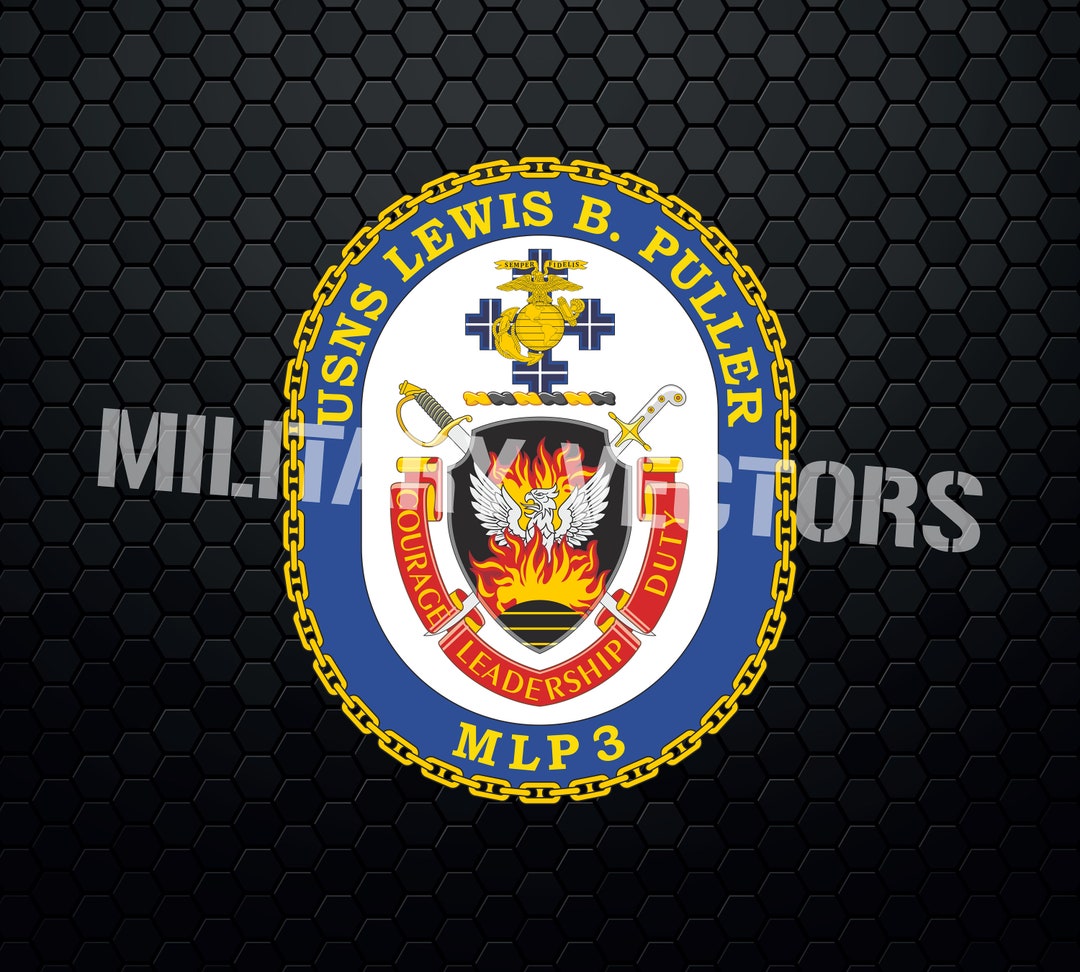 USNS Lewis B. Puller (MLP-3) - U.S. Navy Ship - Patch Logo Decal Emblem ...
