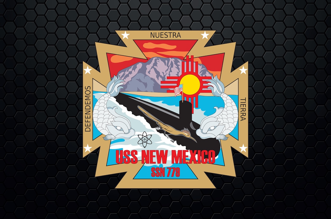 USS New Mexico (SSN-779) Attack Submarine - Patch Logo Decal Emblem ...