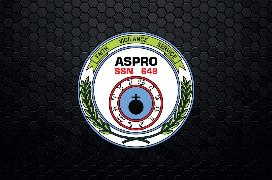 USS Aspro (SSN-648) Attack Submarine - Patch Logo Decal Emblem Crest ...