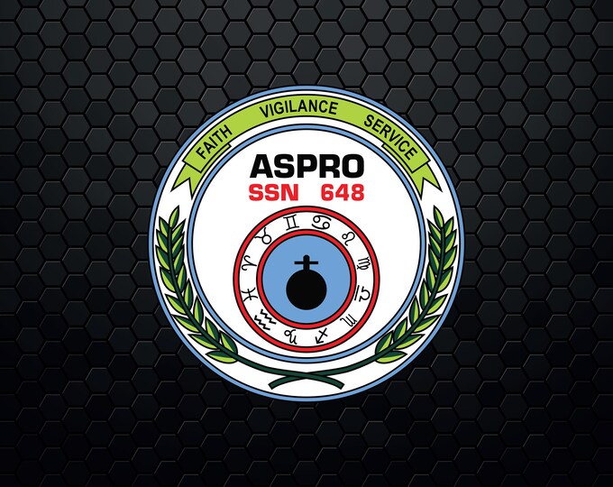 USS Aspro SSN-648 Attack Submarine Patch Logo Decal Emblem Crest ...