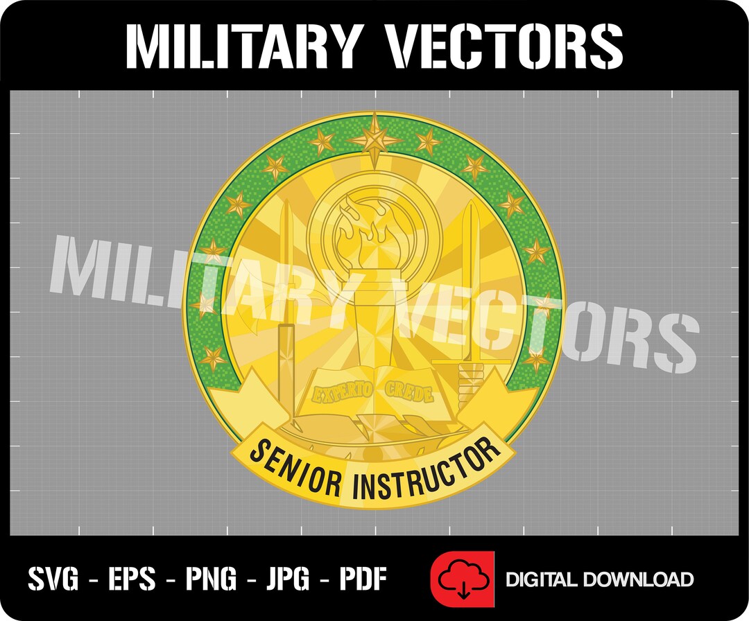 U.S. Army Senior Instructor Badge - Patch Pin Logo Decal Emblem Crest ...