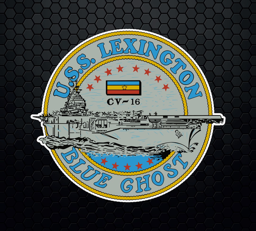 USS Lexington CV-16 US Navy Aircraft Carrier - Ships Logo Emblem Crest ...