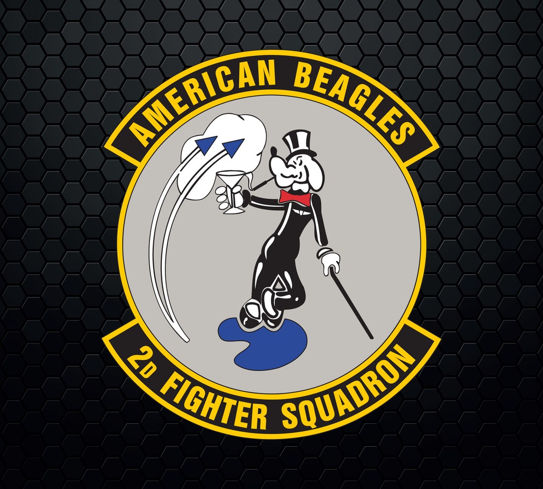 USAF 2nd Fighter Squadron - Air Force 2nd FS - Logo Decal Emblem Crest ...