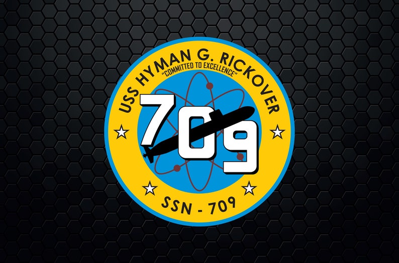 USS Hyman G. Rickover (SSN-709) Attack Submarine - Patch Logo Decal ...