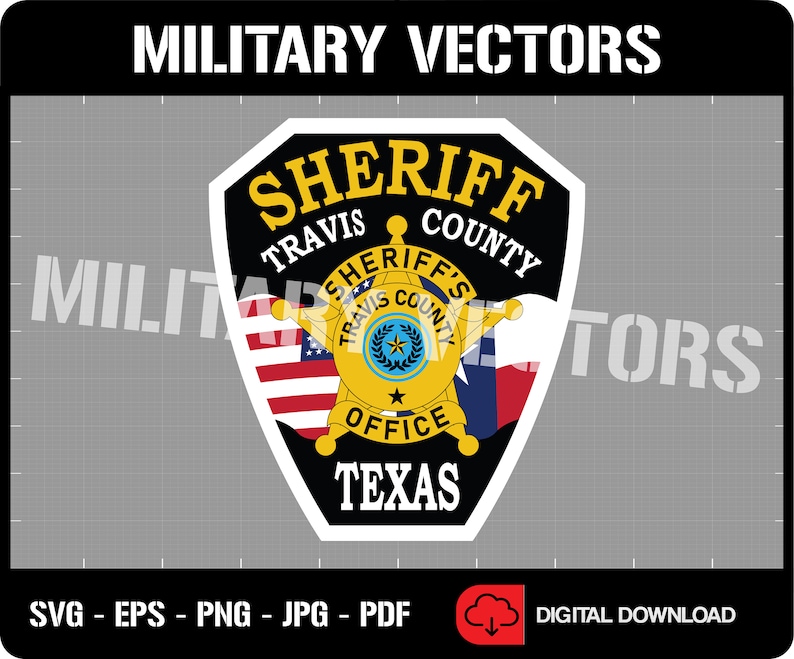 Travis County Sheriff's Office - Law Enforcement - Patch Logo Decal ...