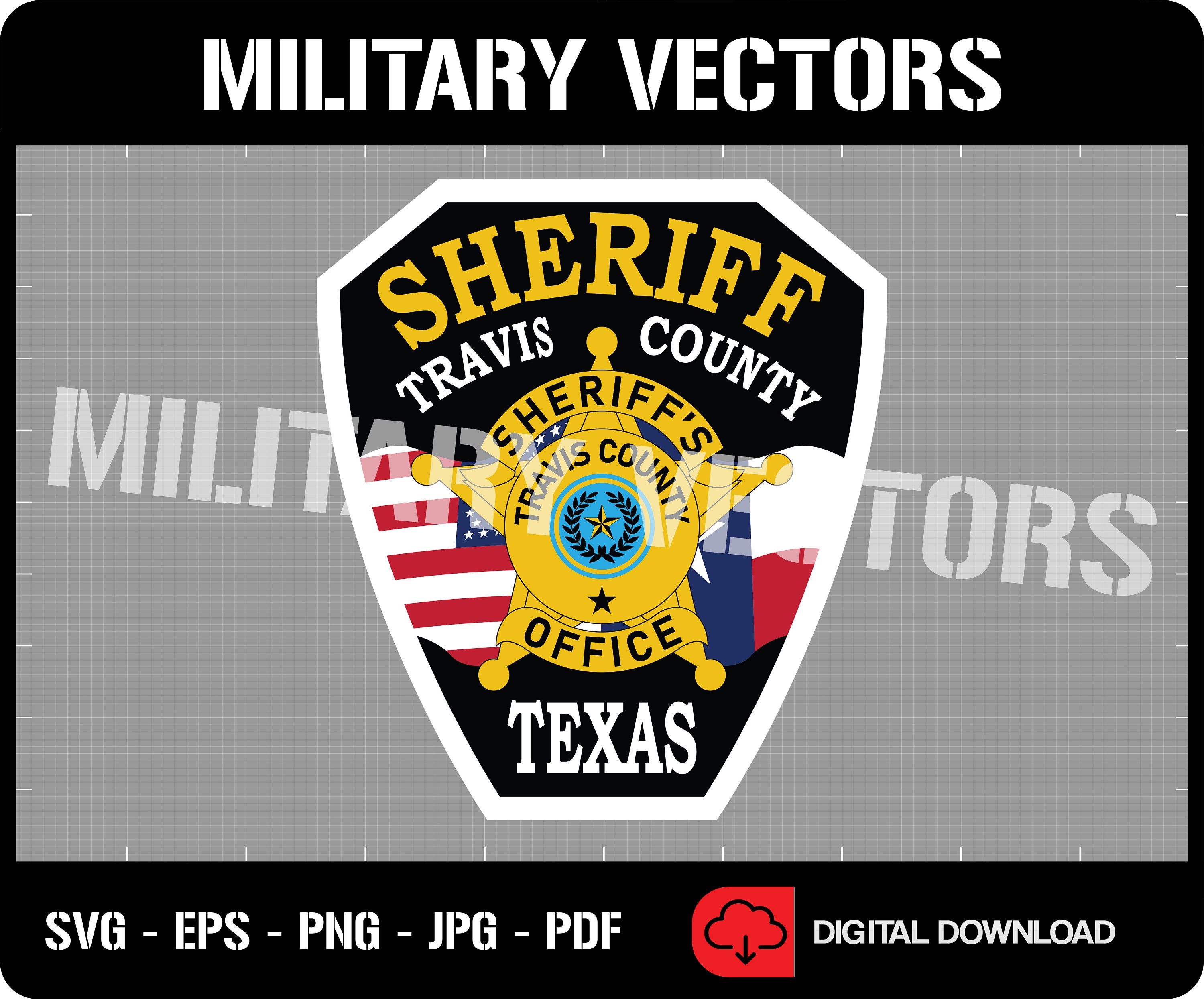 Travis County Sheriff's Office - Law Enforcement - Patch Logo Decal ...
