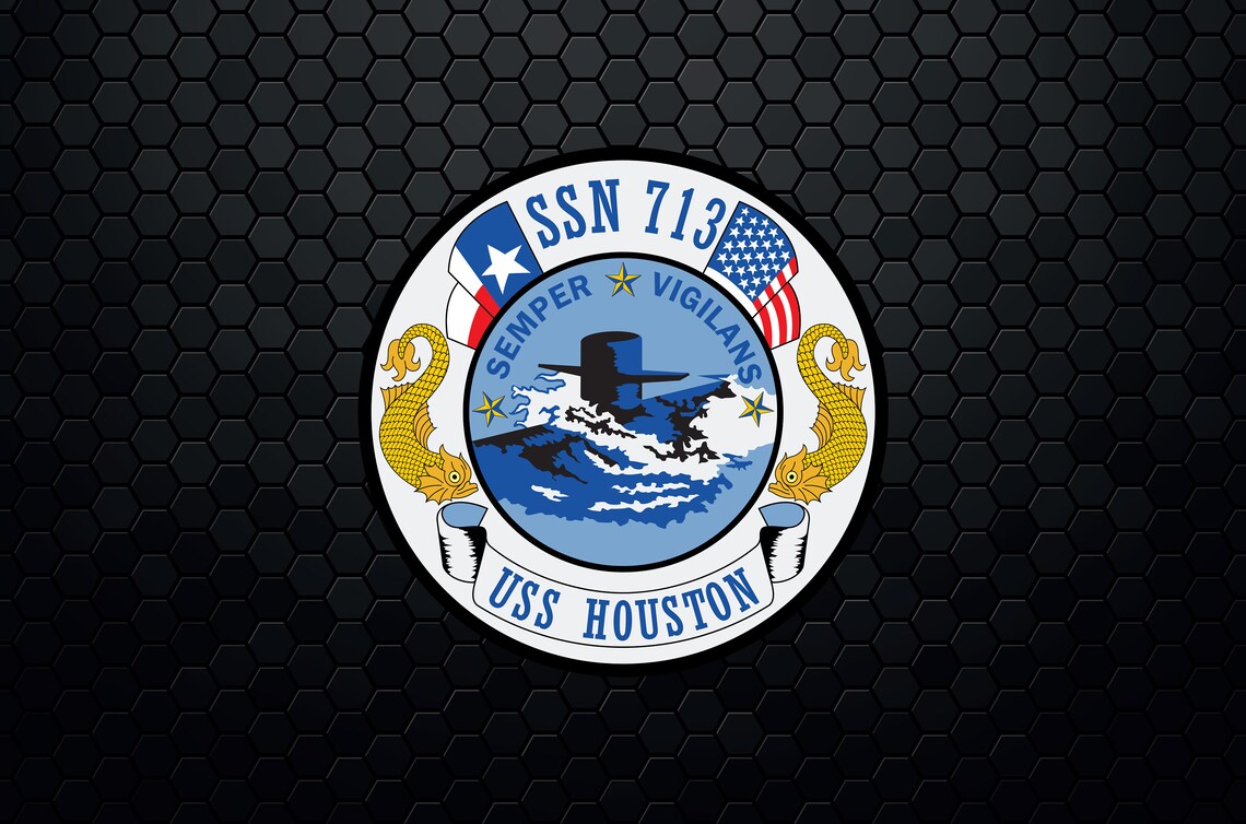 USS Houston SSN-713 Attack Submarine Patch Logo Decal - Etsy