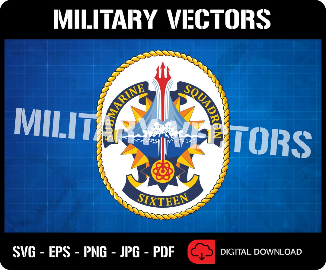 Submarine Squadron 16 (SUBRON 16) - U.S. Navy USN Submariner - Patch ...