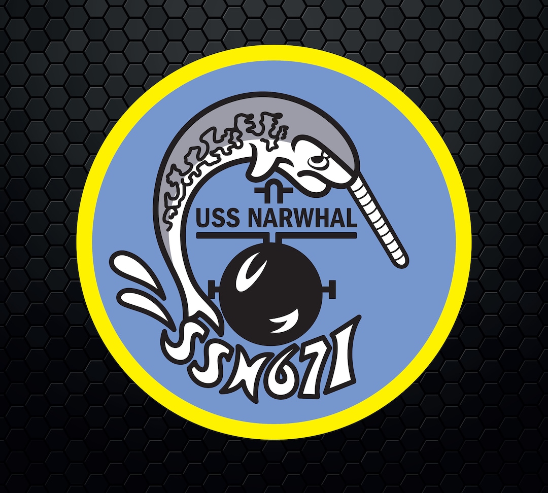 U.S. Navy USS Narwhal SS-671 Submarine - Patch Logo Decal Emblem Crest ...