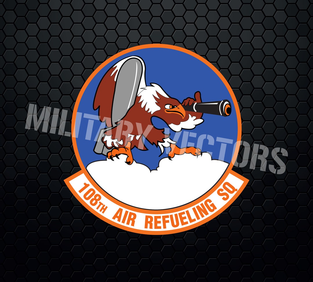 U.S. Air Force (USAF) 108th Air Refueling Squadron - Patch Logo Decal ...