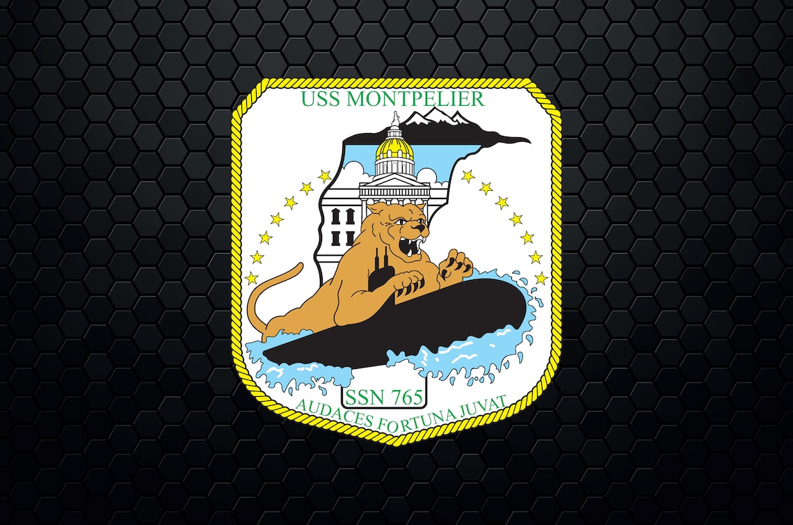 USS Montpelier (SSN-765) Attack Submarine - Patch Logo Decal Emblem ...