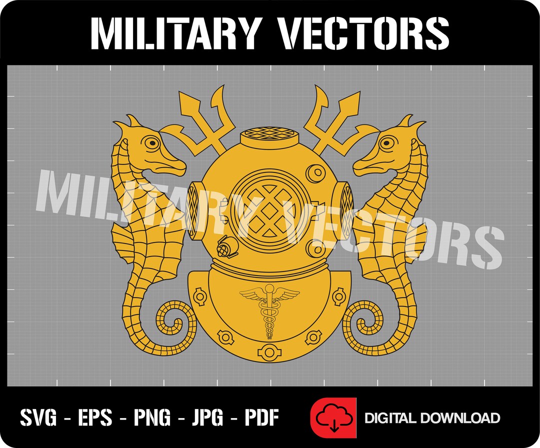 U.S. Navy Diving Medical Officer Badge Patch Pin Logo Decal Emblem ...