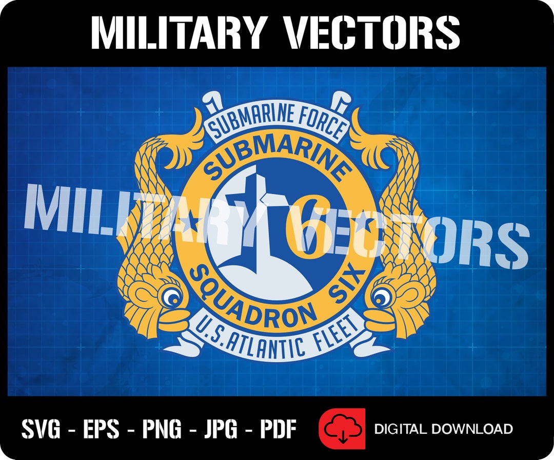 Submarine Squadron 6 (SUBRON 6) - U.S. Navy USN Submariner - Patch Pin ...