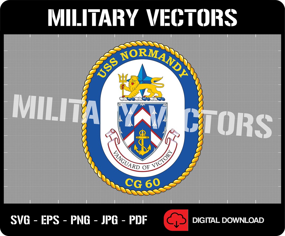 USS Normandy CG-60: U.S. Navy Cruiser Ship's Crest Logo Decal Emblem ...