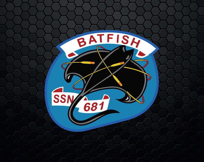 USS Batfish SSN-681 Attack Submarine Patch Logo Decal Emblem Crest ...