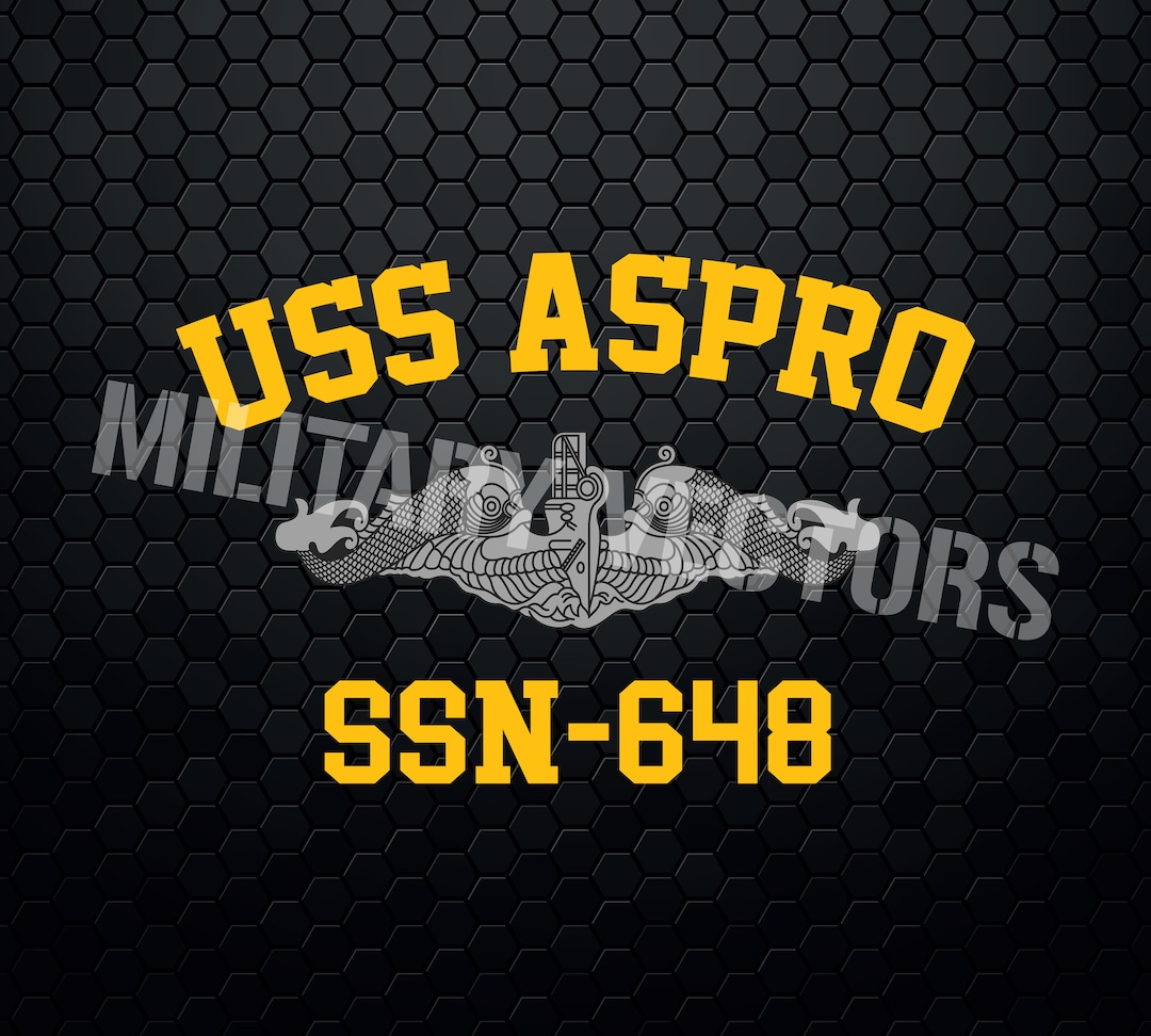 USS Aspro SSN-648 U.S. Navy Attack Submarine Patch Pin Logo Decal ...