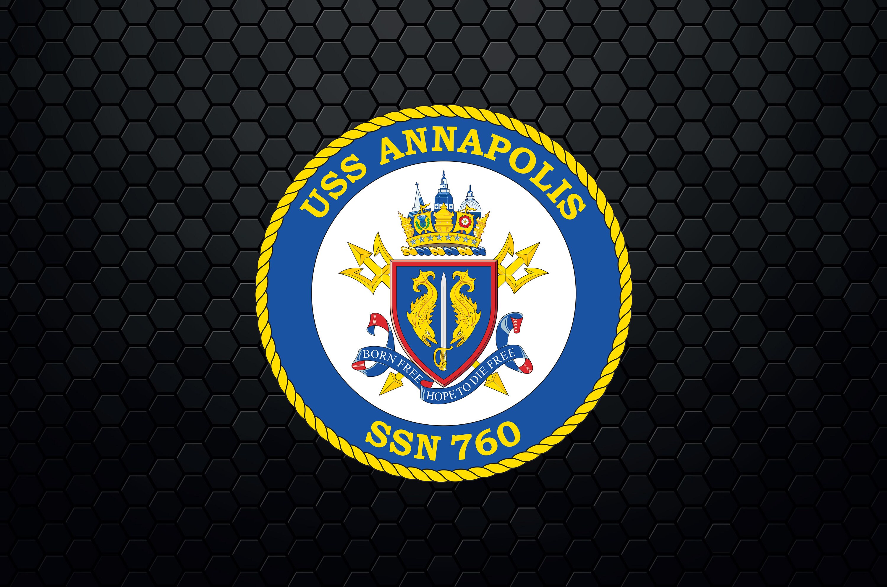 USS Annapolis SSN-760 Attack Submarine Patch Logo Decal - Etsy UK