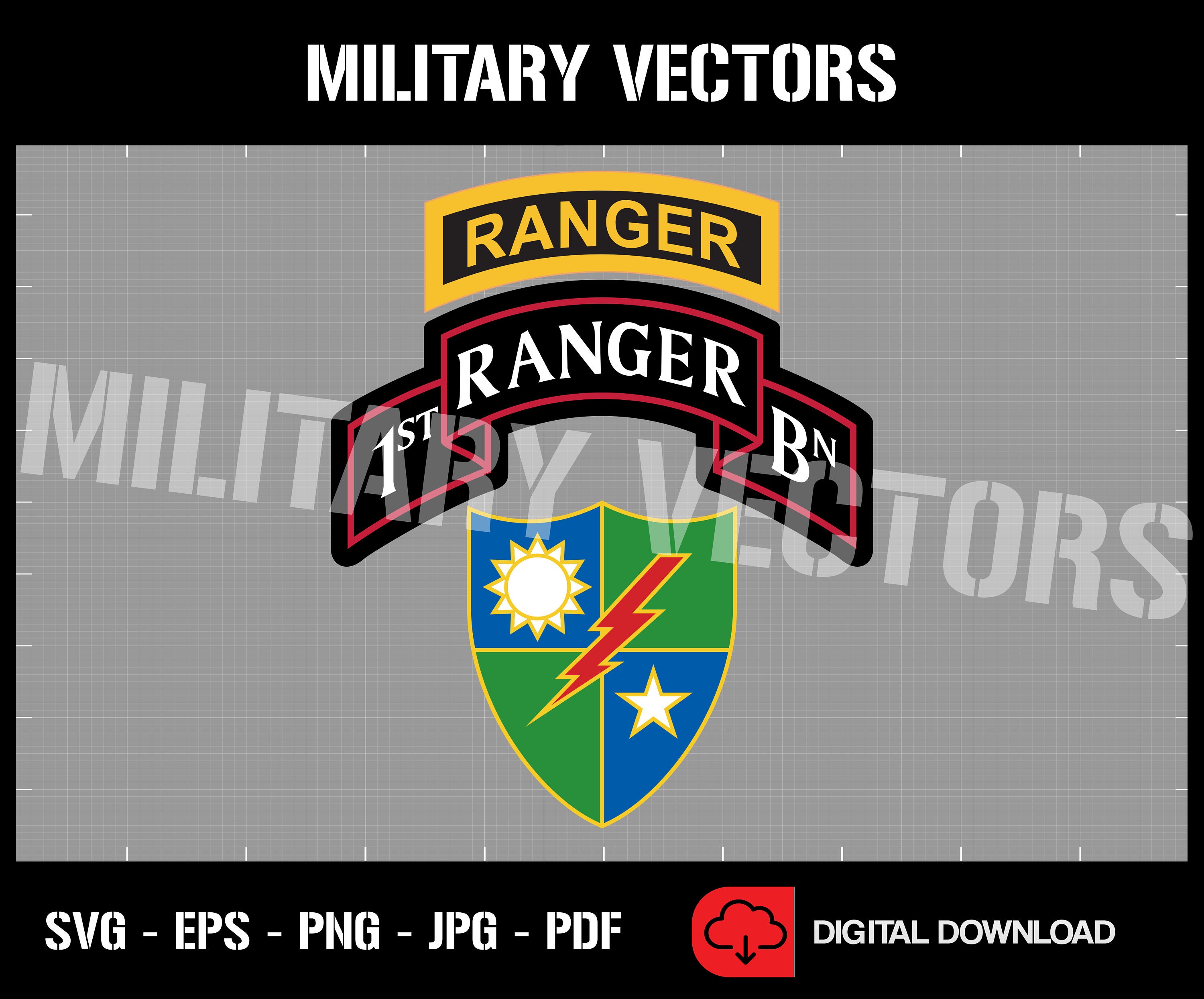 1st Ranger Battalion U.S. Army Rangers RLTW Patch Logo - Etsy