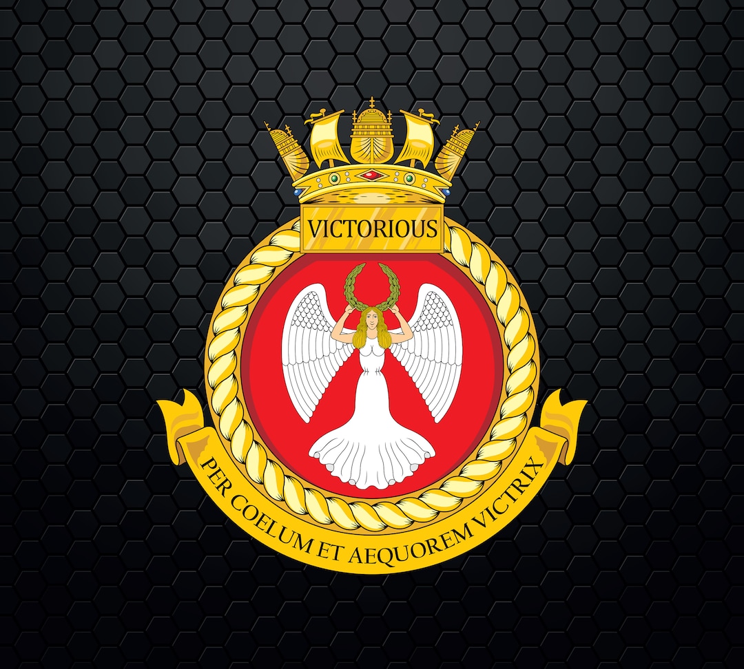 HMS Victorious - British Royal Navy Submarine - Cap Badge Logo Decal ...