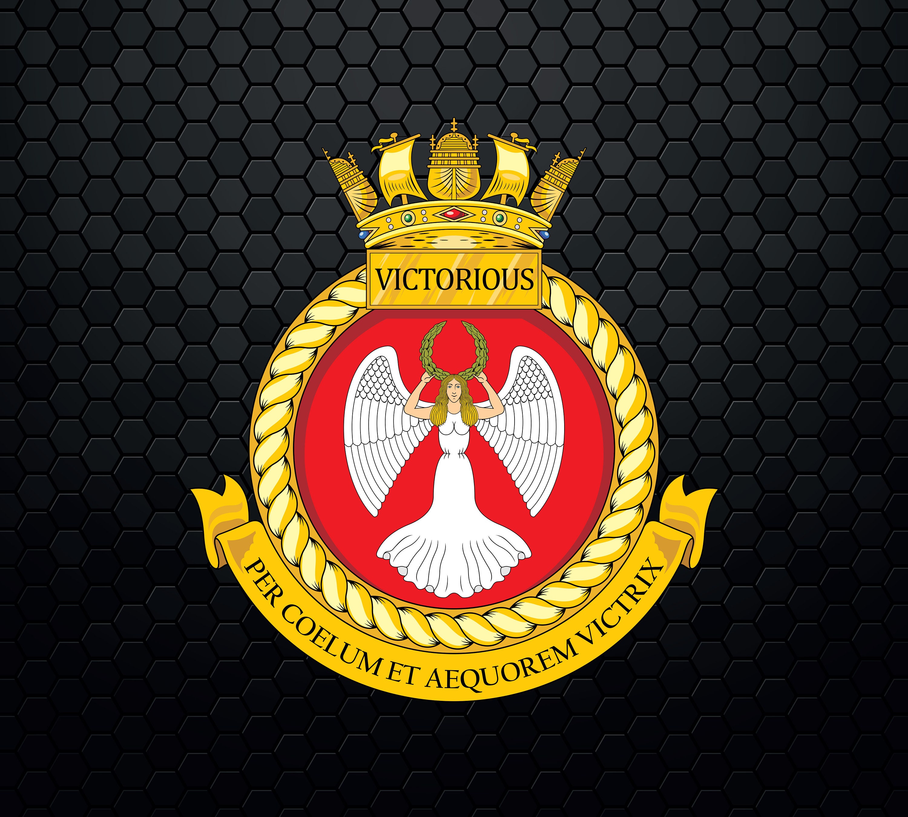 HMS Victorious - British Royal Navy Submarine - Cap Badge Logo Decal ...