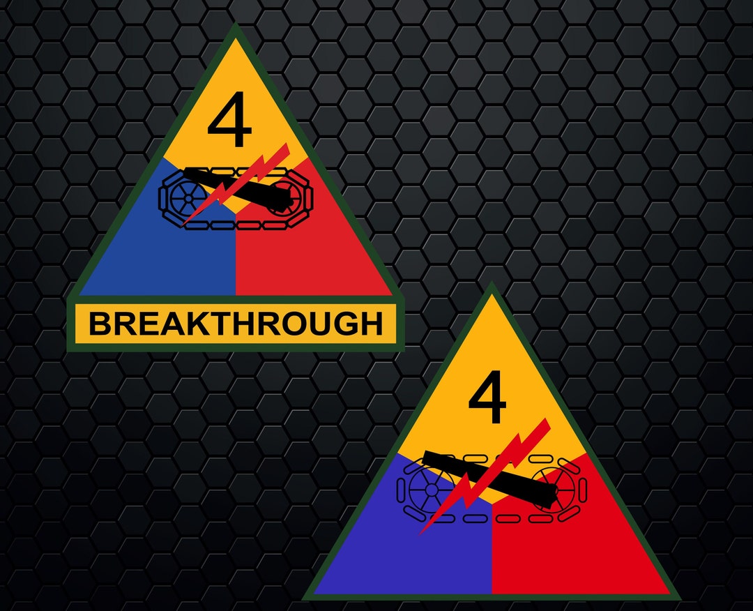 U.S. Army 4th Armored Division (4th AD) - DUI SSI - Patch Logo Decal ...