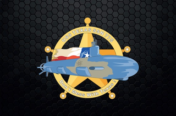 USS Texas SSN-775 Attack Submarine Patch Logo Decal Emblem | Etsy