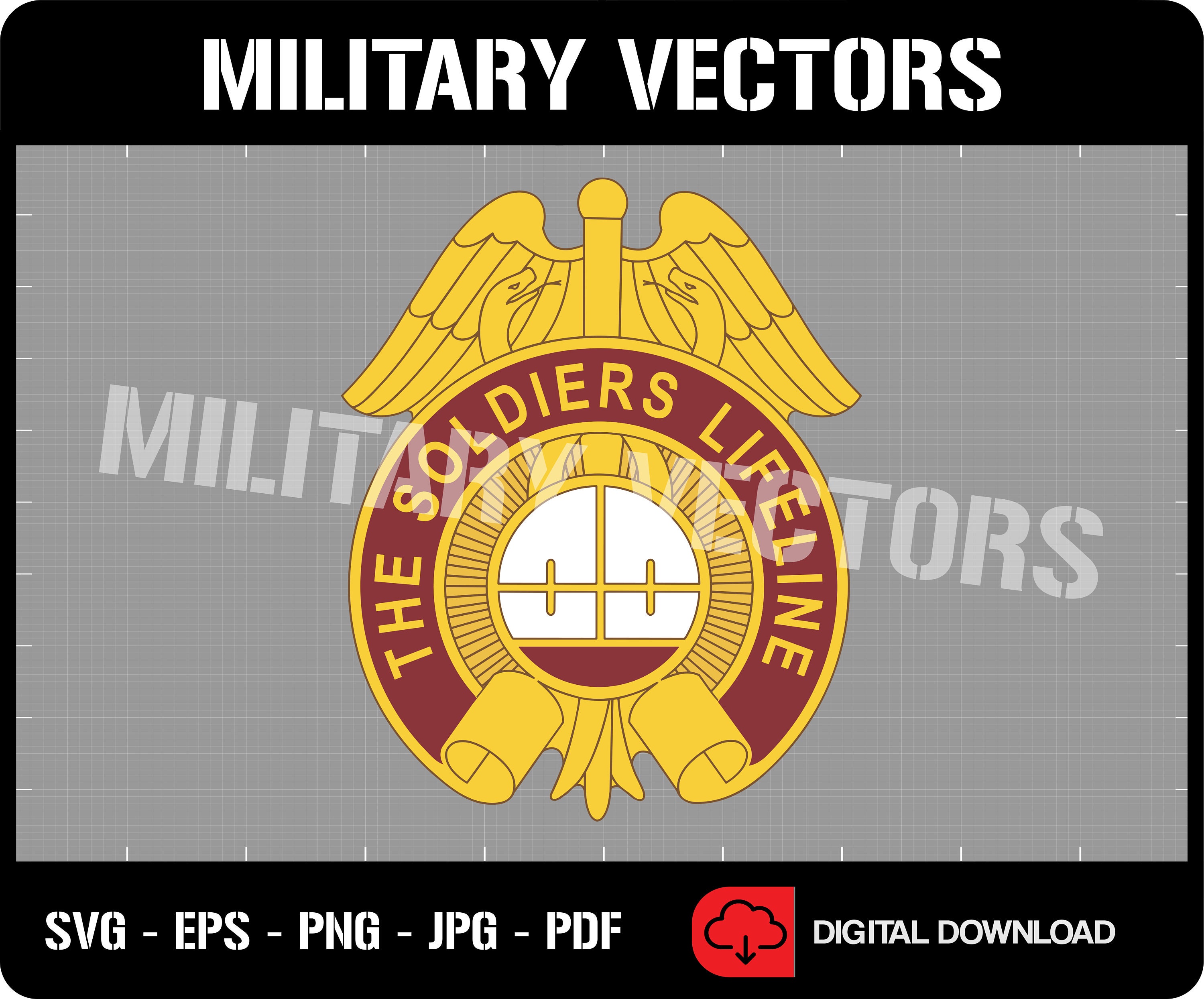 U.S. Army 424th Medical Battalion Medical Corps Patch Logo Decal Emblem ...