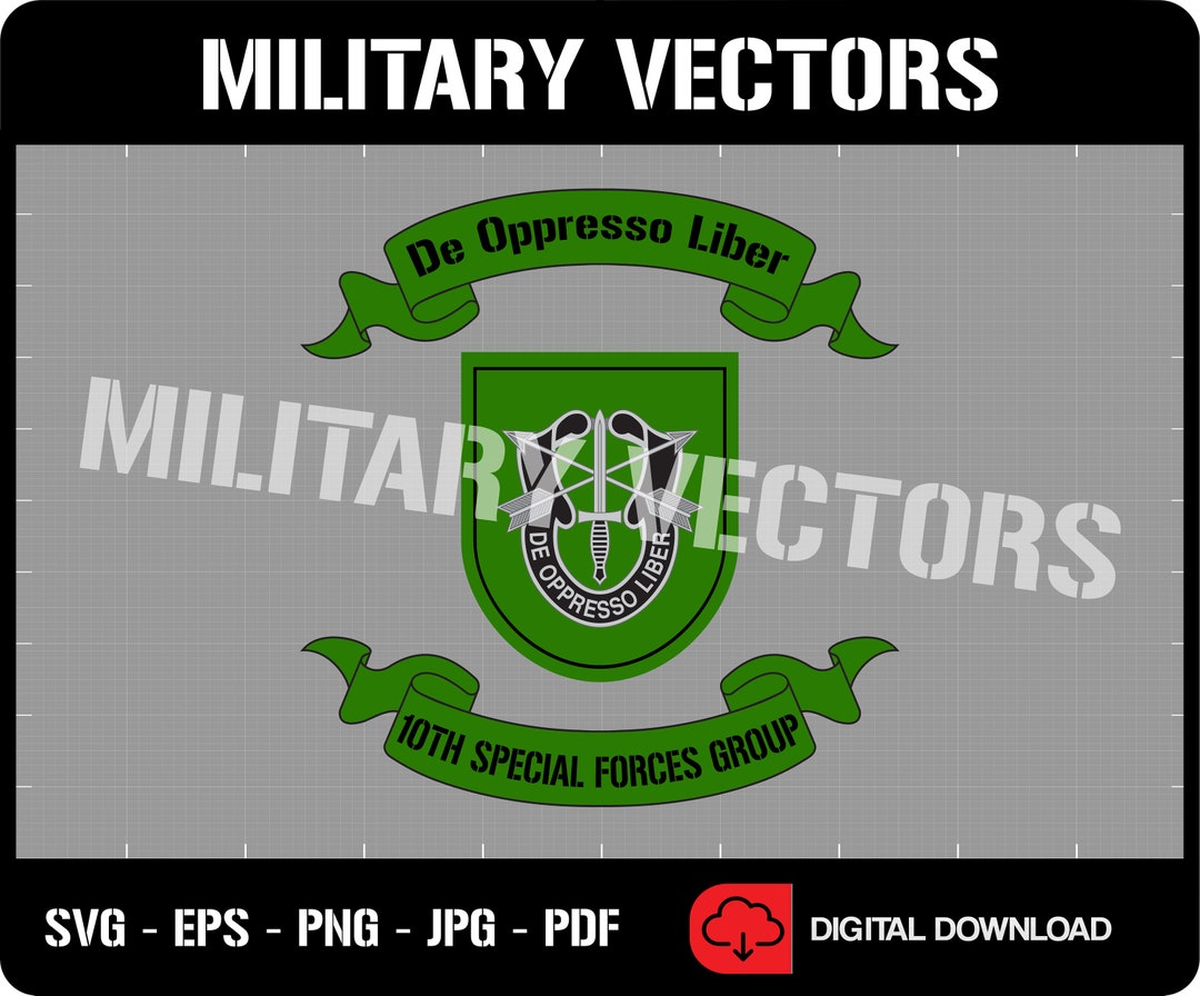 U.S. Army Special 10th Special Forces Group (10th SFG)(A) - Green ...