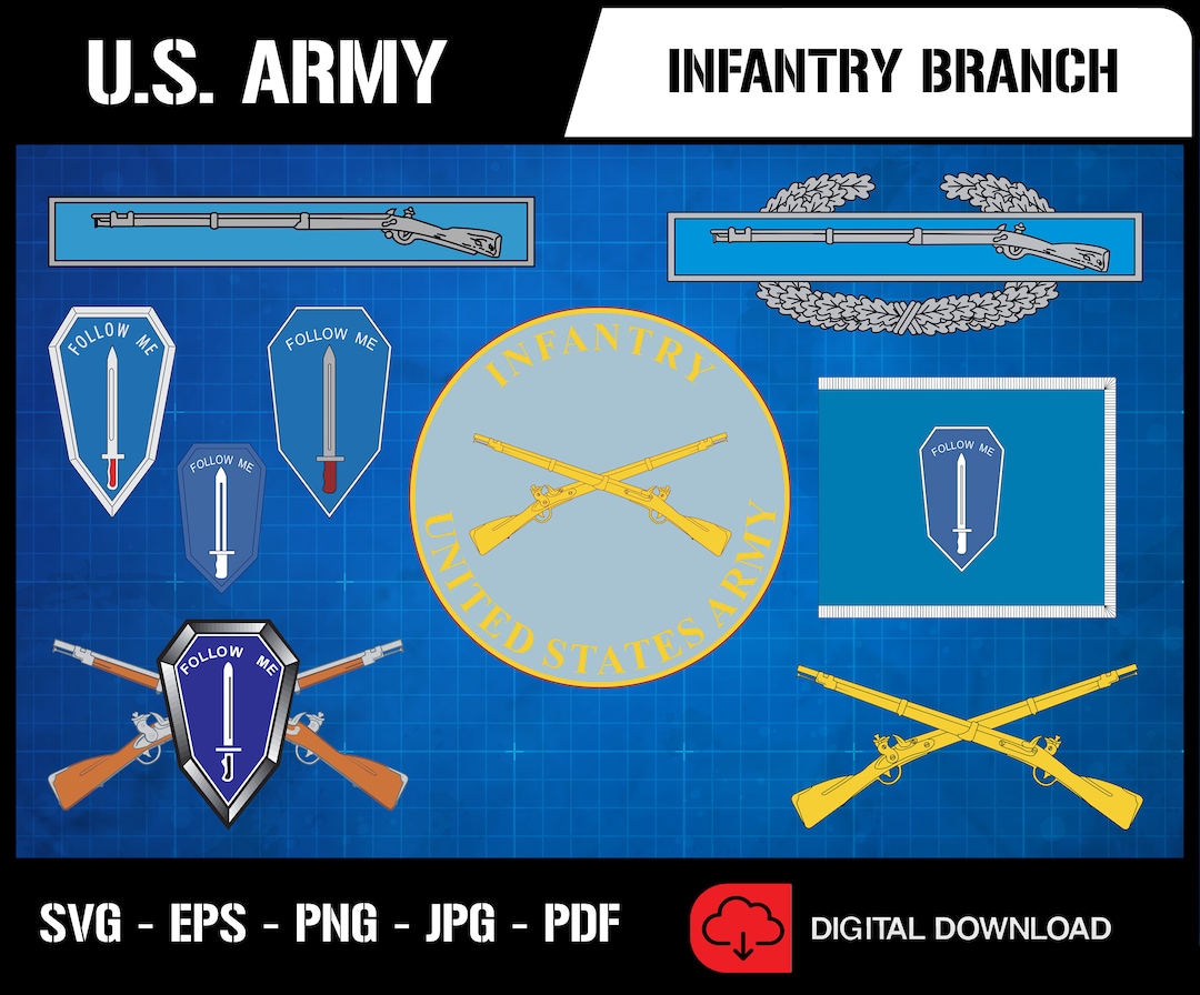U.S. Army Infantry Branch - Follow Me - Fort Benning - Patch Logo Decal ...