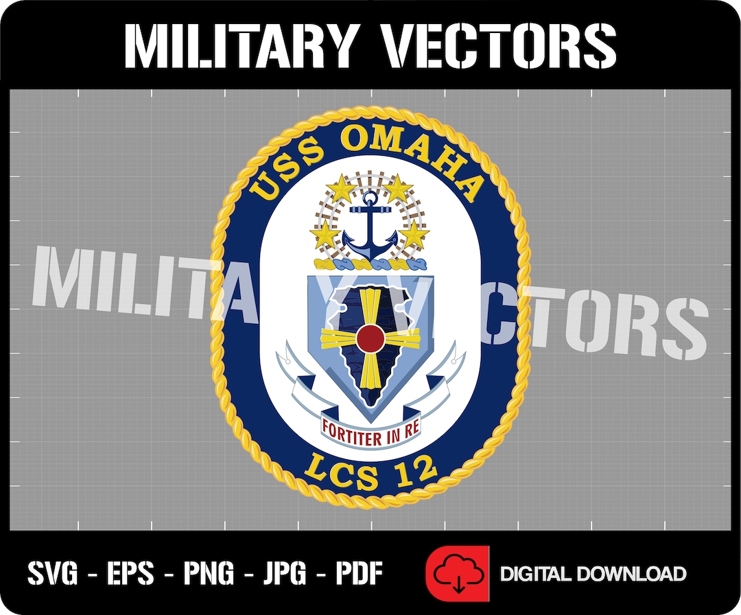 USS Omaha LCS-12 - U.S. Navy Littoral Combat Ship Patch Logo Decal ...