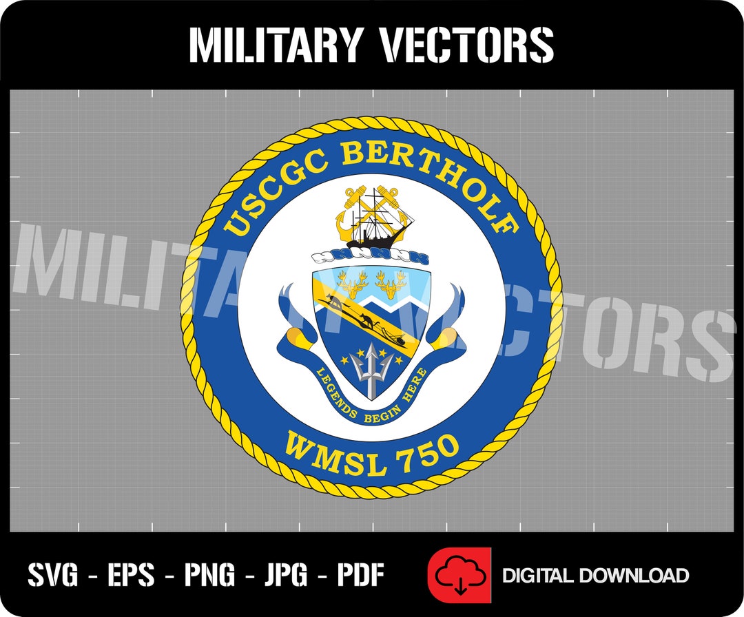 USCGC Bertholf (WMSL-750) - U.S. Coast Guard Cutter Ship - Patch Pin ...