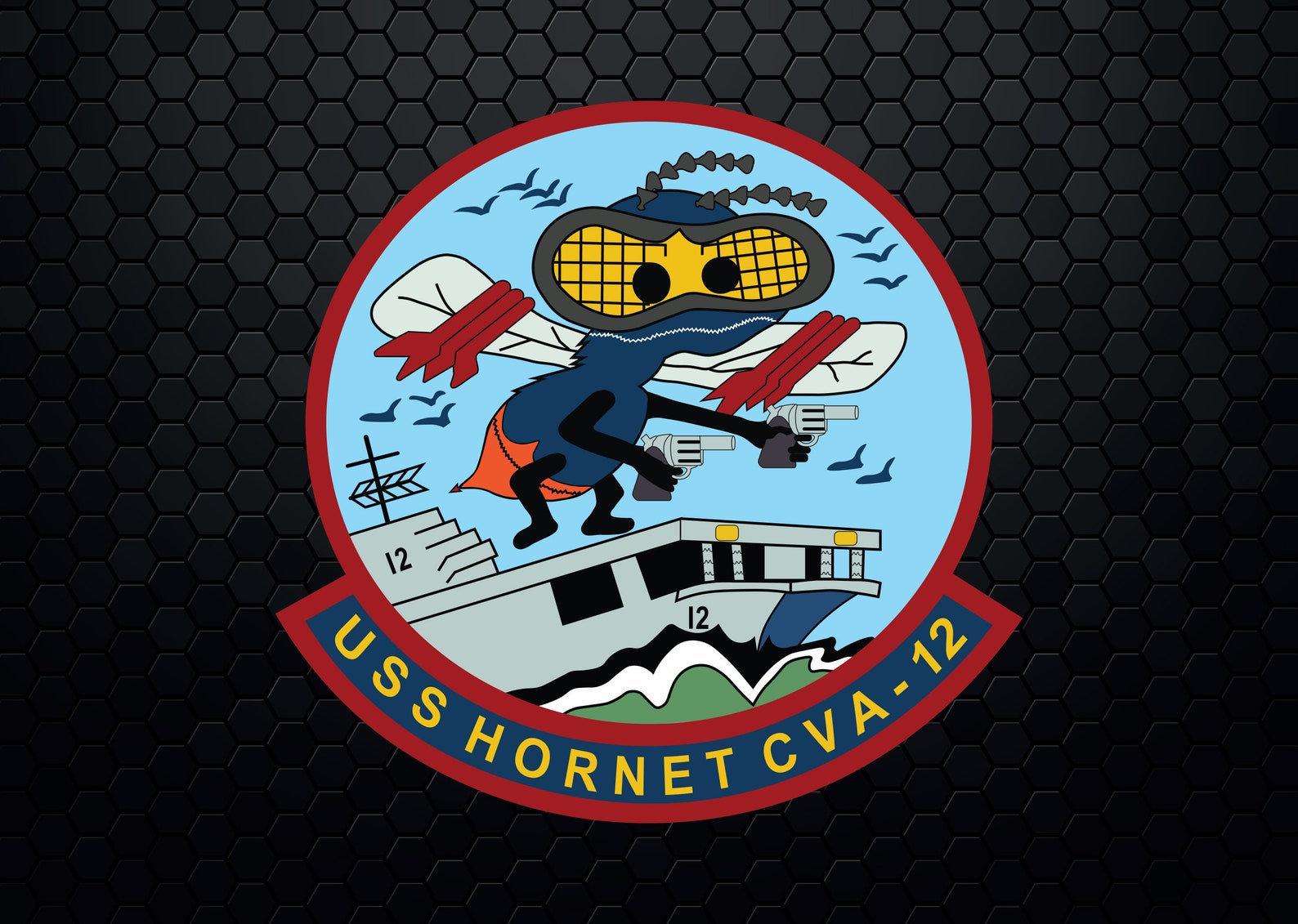 USS Hornet CVA-12 Aircraft Carrier Patch Pin Logo Decal - Etsy