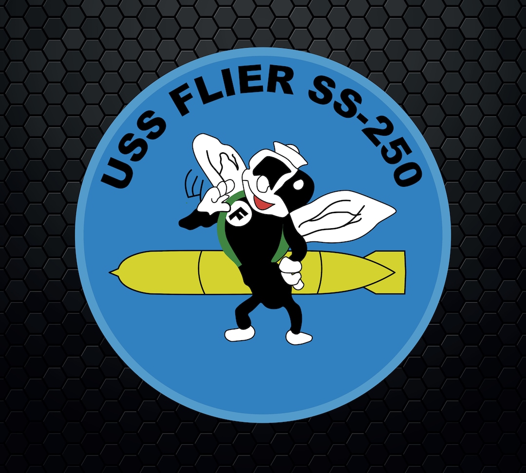 U.S. Navy USS Flier SS-250 Submarine - Patch Logo Decal Emblem Crest ...