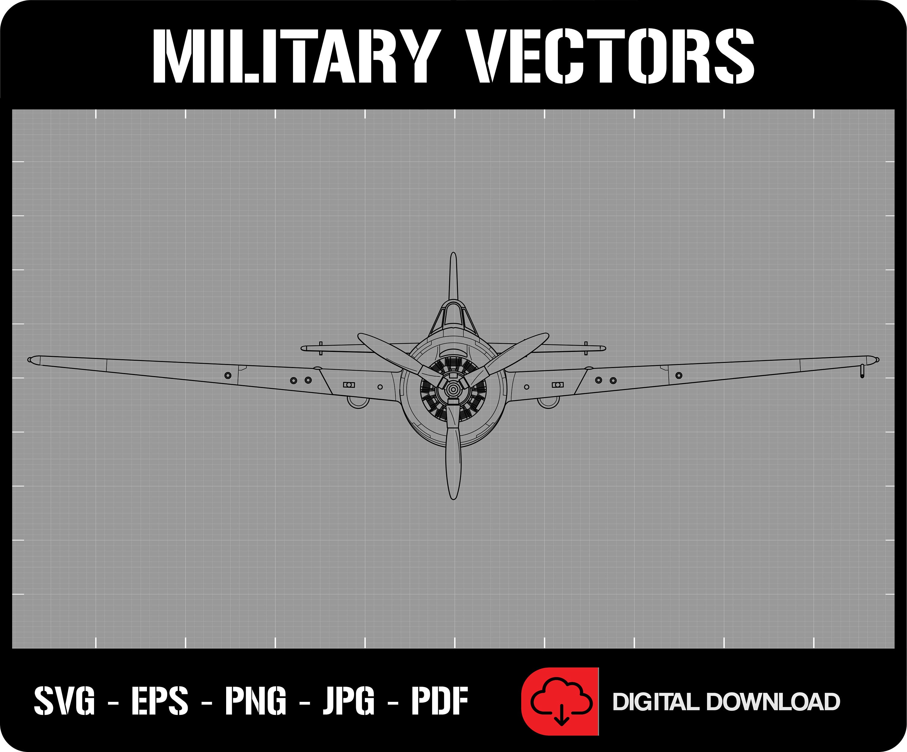 Grumman F4F Wildcat Fighter Aircraft Line Drawing Blueprint - Etsy