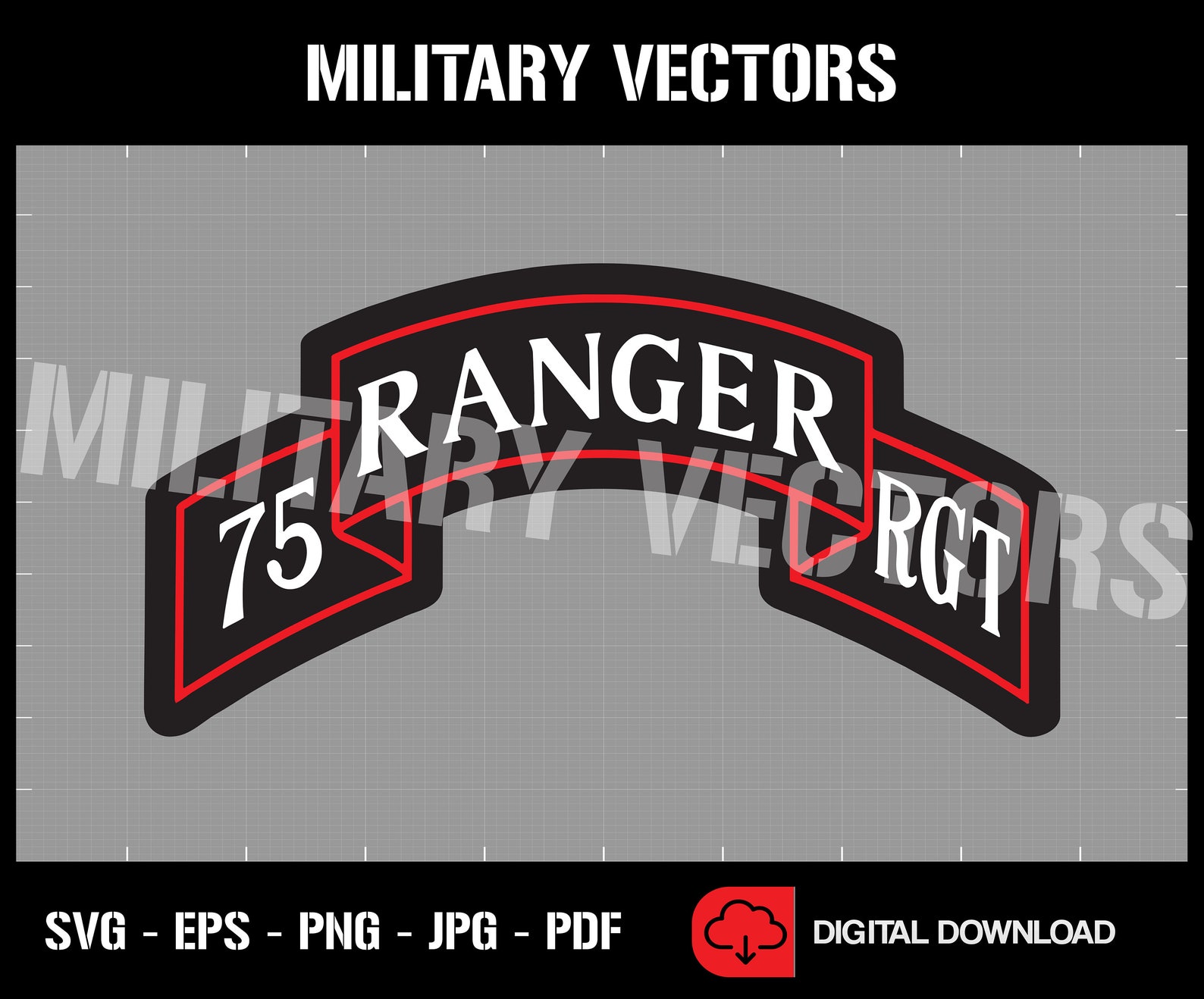 75th Ranger Regiment U.S. Army Rangers RLTW Patch Logo Decal Emblem ...