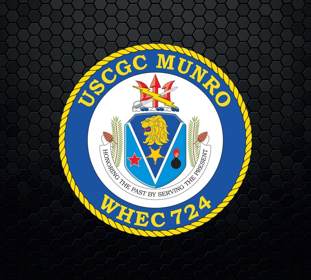 USCGC Munro WHEC-724 Coast Guard Cutter Logo Decal Emblem Crest ...