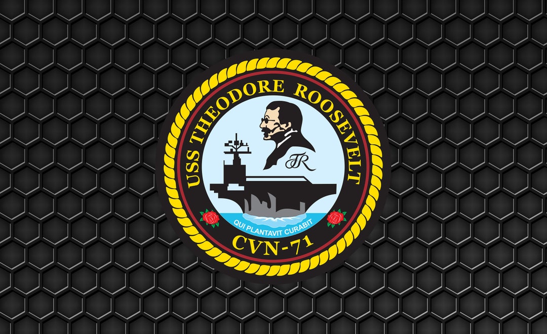 US Navy USS Theodore Roosevelt CVN-71 Aircraft Carrier - Patch Pin Logo ...