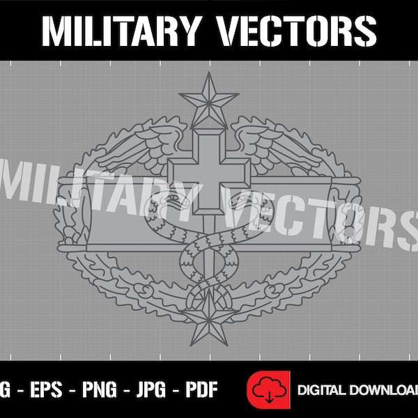 Us Army Combat Medical Badge Svg - Etsy