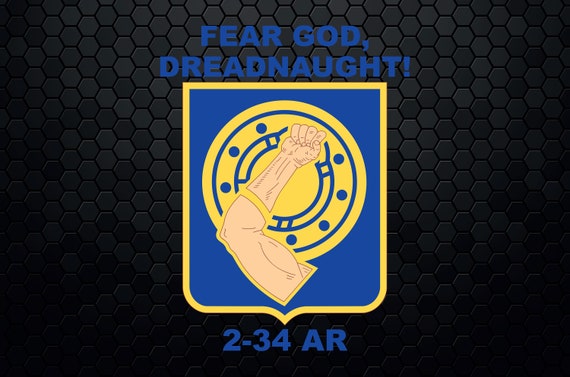 US Army 2-34 Armor Regiment Patch Logo Decal Emblem Crest - Etsy