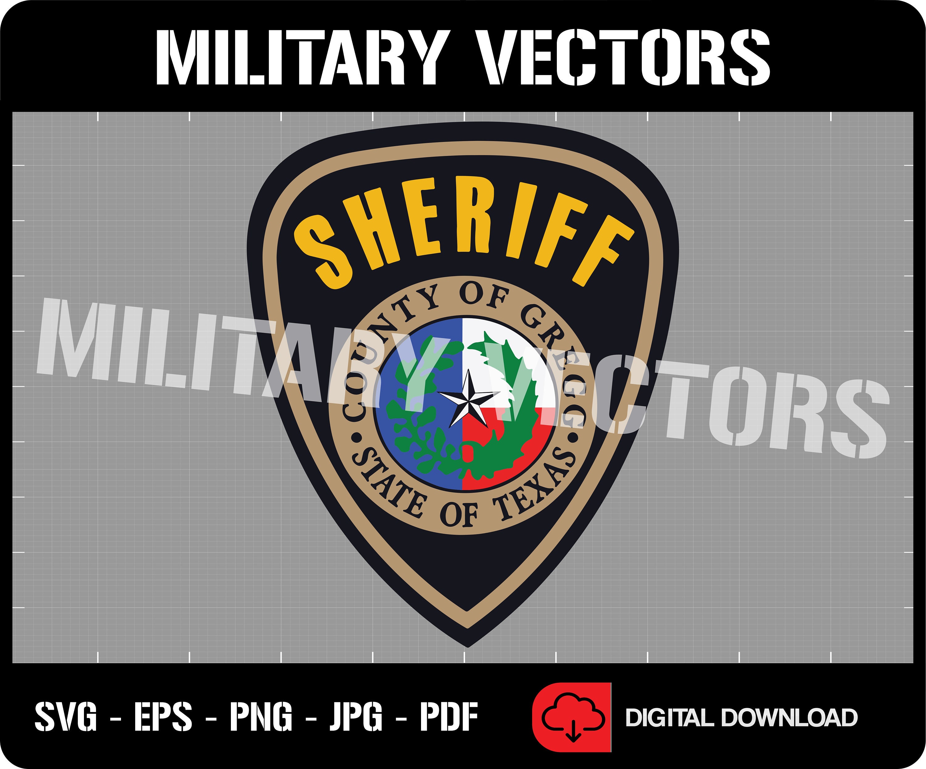 Gregg County Sheriff's Office - Law Enforcement - Patch Logo Decal ...