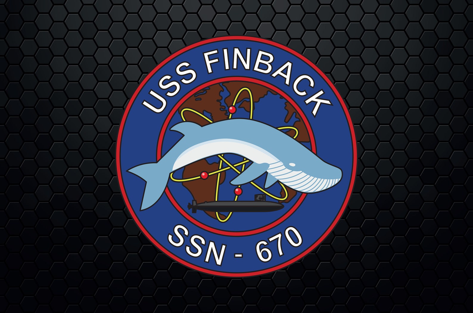 USS Finback (SSN-670) Attack Submarine - Patch Logo Decal Emblem Crest ...
