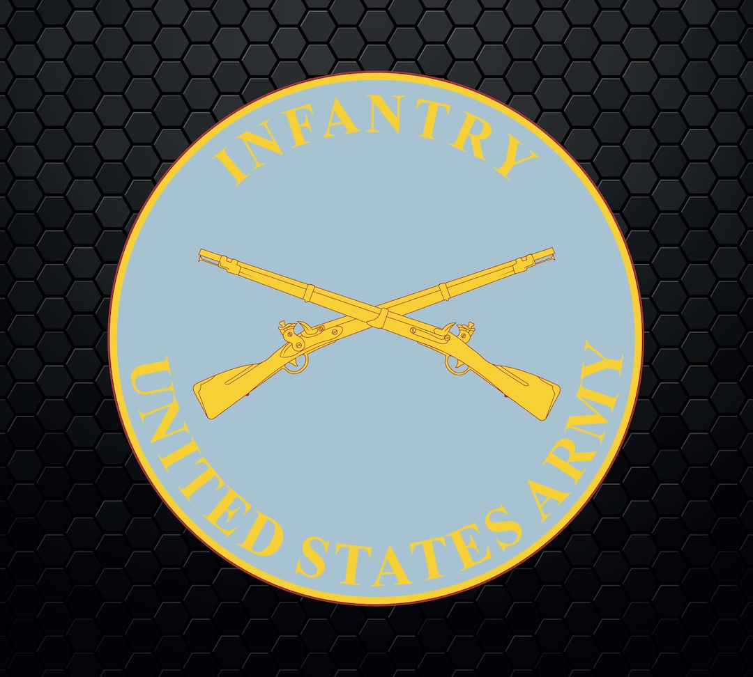 U.S. Army Infantry Branch Plaque Logo Decal Emblem Crest Insignia - Digital Svg Vector Cricut ...