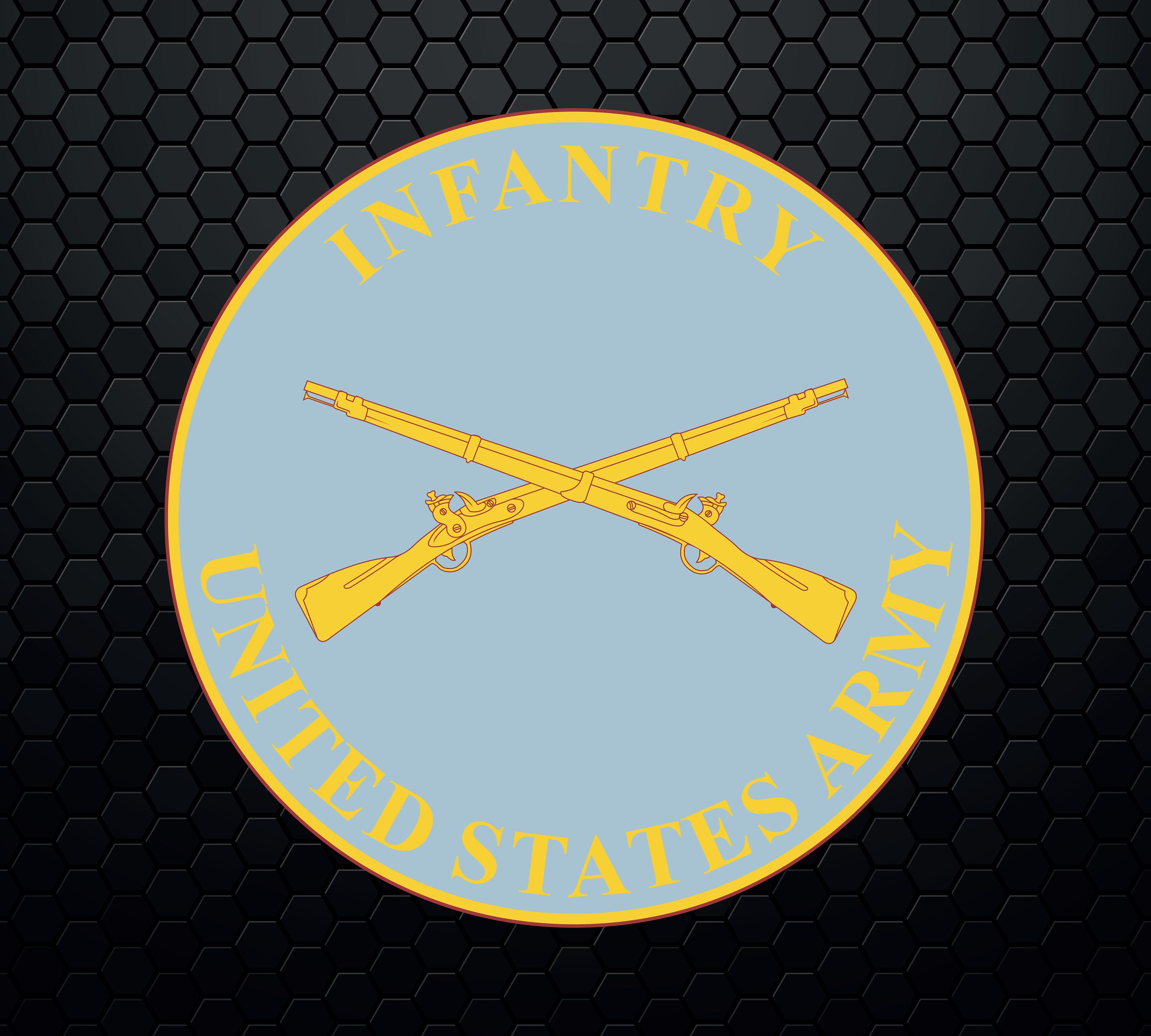 U.S. Army Infantry Branch Plaque Logo Decal Emblem Crest Insignia ...