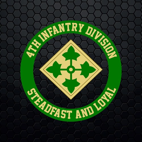 4th Infantry Division Unit Patch Vector SVG PNG JPG Cut File - Etsy